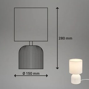 Brilo - Stolní lampa INO 1xE14/10W/230V bílá