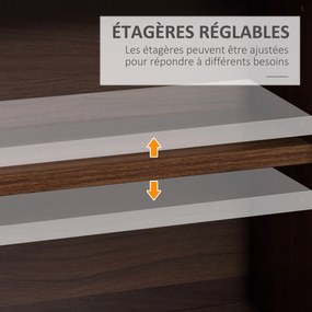 HOMCOM CD/DVD regál pro uložení 1116 CD, 36 výškově nastavitelné přihrádky, 102 x 24 x 195 cm, hnědý