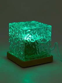 Sinsay - RGB LED dekorativní stolní lampa ve tvaru kostky s efektem tekoucí vody - clear