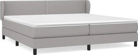 Box spring postel s matrací světle šedá 200 x 200 cm textil 3126189