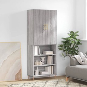 Skříň highboard šedá sonoma 69,5 x 34 x 180 cm kompozitní dřevo