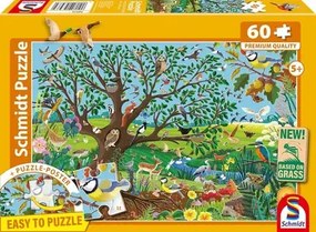 SCHMIDT Puzzle Zvířata v zahradě / 60 dílků / 36,1 × 24,3 cm