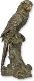 Bronzová socha Ara – exotický papoušek