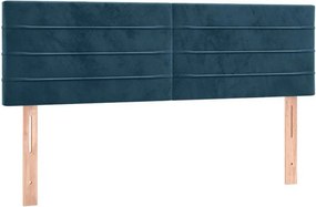 Box spring postel s matrací tmavě modrá 140x190 cm samet 3141363