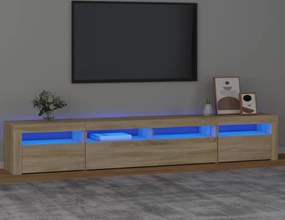 vidaXL TV skříňka s LED osvětlením 240x35x40 cm [3152723] Barva: dub sonoma