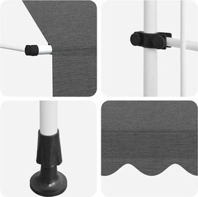 Ručně zatahovací markýza 150 cm antracitová 143687