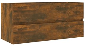 vidaXL Umyvadlová skříňka kouřový dub 100x38,5x45 cm kompozitní dřevo
