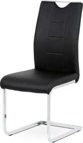 Autronic Pohupovací jídelní židle DCL-411 BK černá ekokůže/chrom