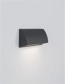 NV 9018062 Venkovní nástěnné svítidlo LIV tmavě šedý hliník a skleněný difuzor LED 3.5W 3000K 200-240V 120st. IP54 - NOVA LUCE