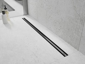 Mexen Flat 360° Slim sprchový žlab 80 cm, broušený grafit, 1E41080