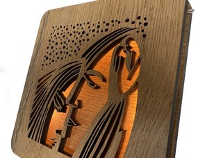 "Romance" lampa 19x19cm provedení povrchu: dub světlý
