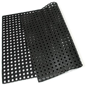 Gumová čistící venkovní vstupní rohož na hrubé nečistoty Honeycomb, FLOMAT - délka 100 cm, šířka 150 cm a výška 2,2 cm