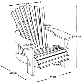Dřevěná skládací zahradní židle