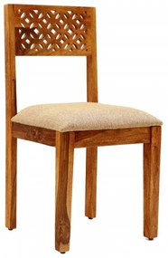 Indický nábytek - Židle Mira s polstrovaným sedákem z indického masivu palisandr Only stain