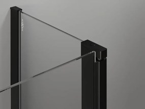 Mexen Mist L Duo sprchový kout otevírací 110 x 90 cm, černý rámeček, černý - 8A4L-110L-090P-70-70
