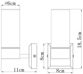 Globo 7815 - Koupelnové nástěnné svítidlo SPACE 1xE14/40W/230V IP44