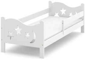 MB Dětská postel Nocturno - masiv borovice 80x160 cm bílá + ROŠT ZDARMA