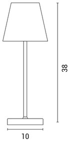 LED Stmívatelná nabíjecí dotyková stolní lampa TABLO LED/3,5W/5V 5200mAh zelená