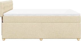 Box spring postel s matrací krémová 140x190 cm textil 3288987
