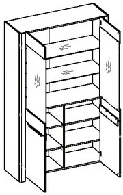 Casarredo Obývací sestava DESJO SET1 (02+04+21+32) dub sanremo/hnědá