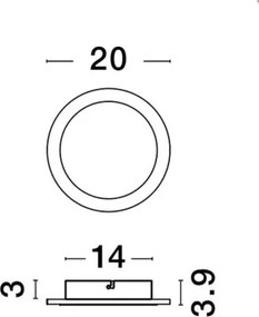 Nástěnné LED svítidlo NOVA LUCE NEVO 12W 3000K 9248160