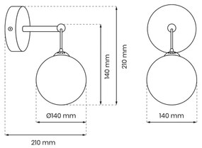 Nástěnná lampa REFLEX 1xE14/40W/230V