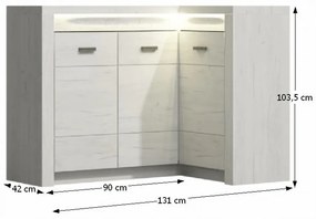 Kondela Komoda, jasan bílý, INFINITY I-15