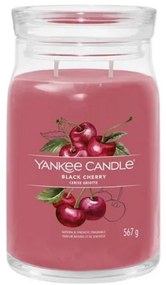 Aromatická svíčka, Yankee Candle Signature Black Cherry, hoření až 90 hod