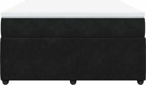 Box spring postel s matrací černá 160x200 cm samet 3285652