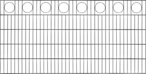 Floraworld Dekorativní plotový panel, dvojitý, kruh, antracit, 100 x 200 cm