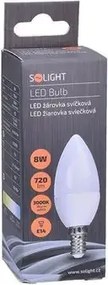 Solight WZ423 LED žárovka svíčka 8W / E14 / 3000K / 720lm