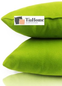 Polštář zelený 40x40cm semiš TiaHome