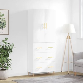 Skříň highboard lesklá bílá 69,5 x 34 x 180 cm kompozitní dřevo - Default Title