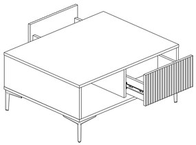 UNO | konferenční stolek ST | 89,6x70 cm | béžová | lamino o síle 18 mm