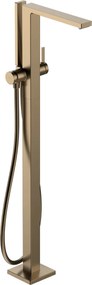 Hansgrohe Tecturis E, páková vanová volně stojící baterie na podlahu, kartáčovaný bronz, HAN-73445140