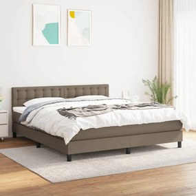 Box spring postel s matrací taupe 180x200 cm textil 3140397