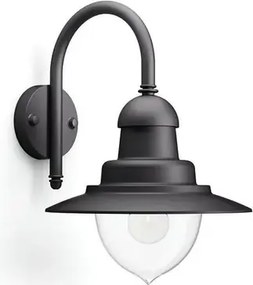 Philips Raindrop černá / Venkovní nástěnné svítidlo / bez zdroje / E27
