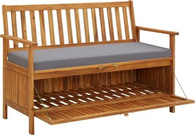 vidaXL Zahradní úložná lavice 120 cm masivní akáciové dřevo [310276] Barva: Krémová a antracitová
