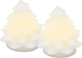 LED svítící stromeček Carla 7 cm, sada 2 kusy, matný