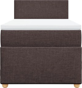 Box spring postel s matrací tmavě hnědá 80x200 cm textil 3288803