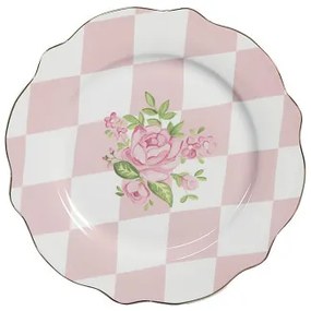 Porcelánový dezertní talíř SWEET ROSES Clayre &amp; Eef SWRDP