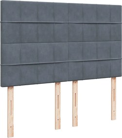 Box spring postel s matrací tmavě šedá 160x200 cm samet 3292383