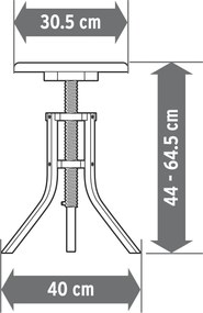 Tchibo - Šroubovací stolička - barva: bílá
