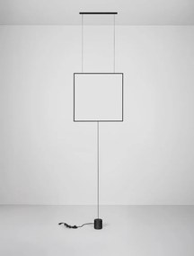 Matně černá kovová LED stojací lampa (výška 392 cm) Dahlia – Nova Luce