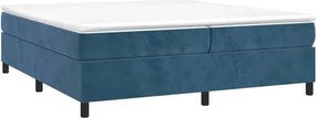 Box spring postel s matrací tmavě modrá 200x200 cm samet 3144703