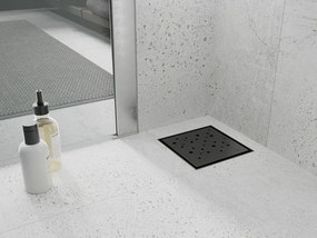 Mexen Flat-Q M12 podlahový vpust čtvercový 12 x 12 cm, černý - 1710412