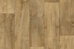 PVC podlaha - lino Texalino Supreme 7801 Valley Oak, na mieru, šíře 5m, hnedá, filc, chodba / predsieň, Beauflor