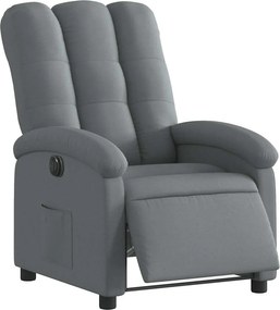 Elektrické polohovací křeslo tmavě šedé textil 3204069