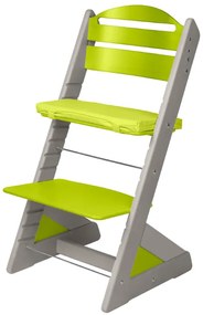 Jitro Dětská rostoucí židle Plus ŠEDÁ VÍCEBAREVNÁ Světle zelená