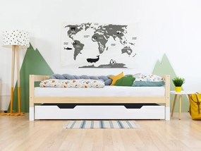 Benlemi Šuplík pod postel BUDDY Barva postele: šalvějová zelená, Rozměr šuplíku: 90cm x 180cm (pro postel 90cm x 200cm), Varianta šuplíku pod postel: s roštem a pevným dnem